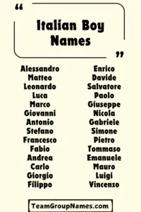 380+ Italian Boy Names - Cute, Unique & Classic Options (With Meanings!)