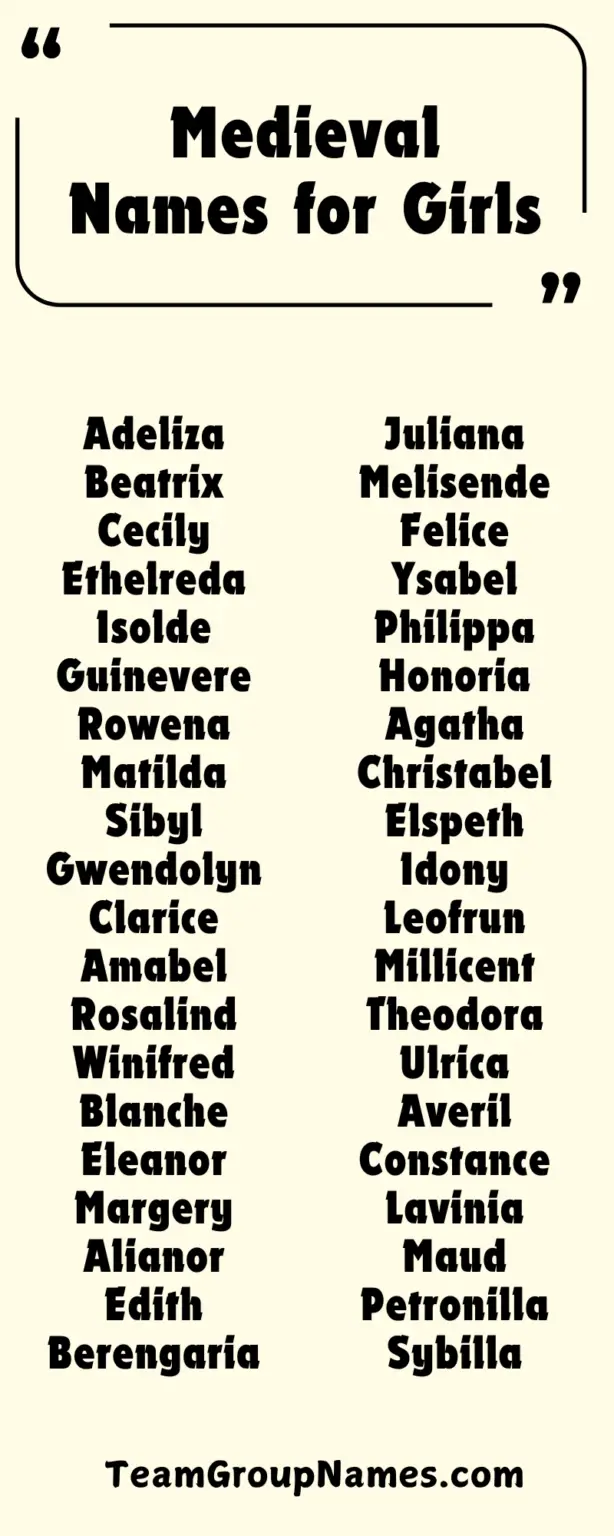 350+ Medieval Girl Names That Are Coming Back in Style