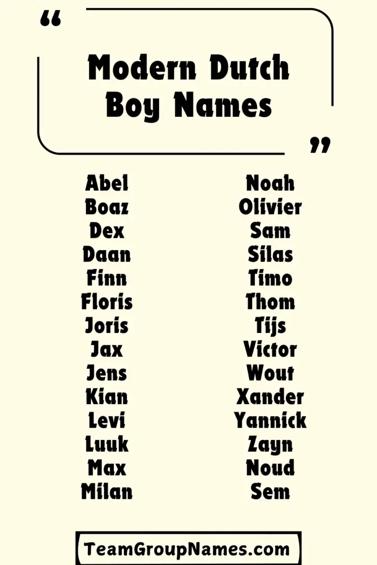 460+ Dutch Boy Names (Cool, Unique, and Meaningful Choices for Your ...
