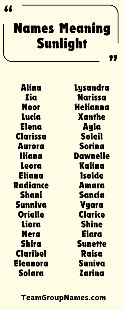 350+ Names That Mean Sun or Sunlight for Your Little Ray Of Sunshine