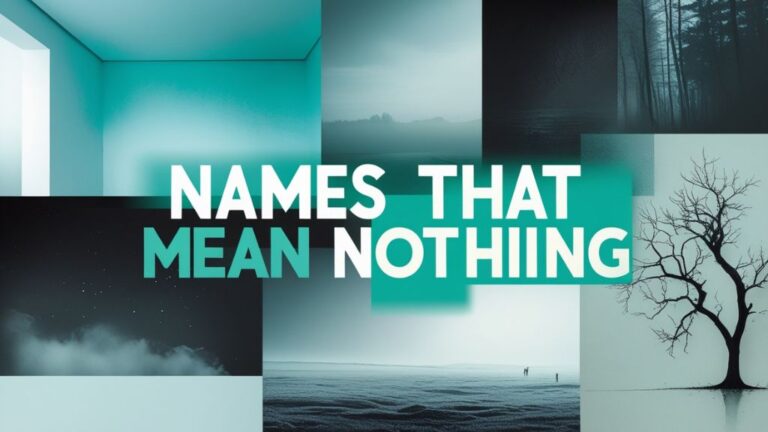 280+ Names That Mean Nothing (Empty, Blank, Void & Nameless Choices)