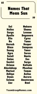 350+ Names That Mean Sun or Sunlight for Your Little Ray Of Sunshine