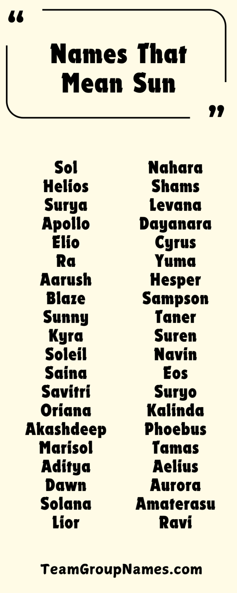 350+ Names That Mean Sun or Sunlight for Your Little Ray Of Sunshine