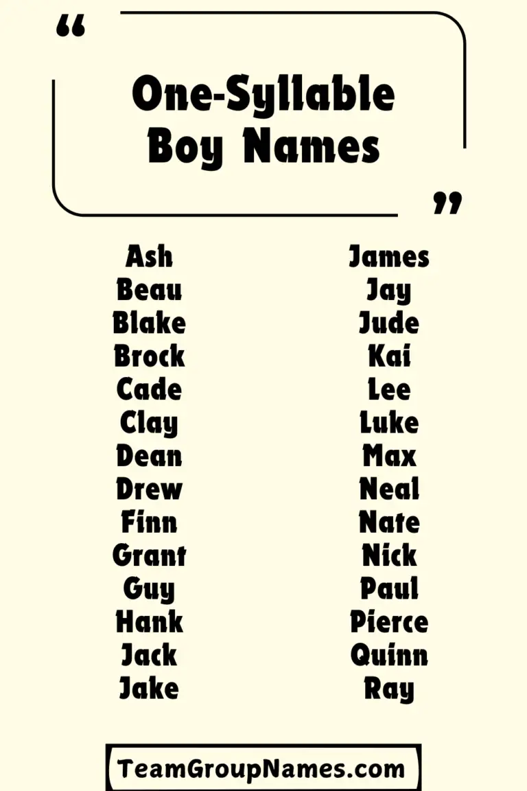 400+ One-Syllable Boy Names (Hidden Gems You Haven't Thought Of)