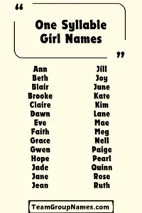 400+ One Syllable Girl Names (Plus Their Hidden Meanings!)
