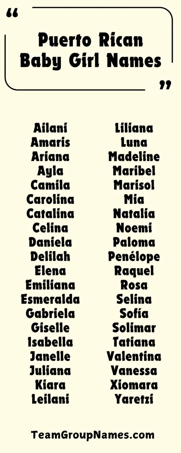 360+ Puerto Rican Girl Names with Meanings & Origins