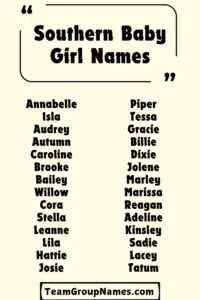 360+ Southern Girl Names - Charming and Traditional Choices
