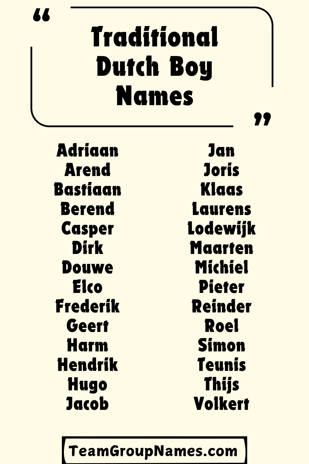 460+ Dutch Boy Names (Cool, Unique, and Meaningful Choices for Your ...