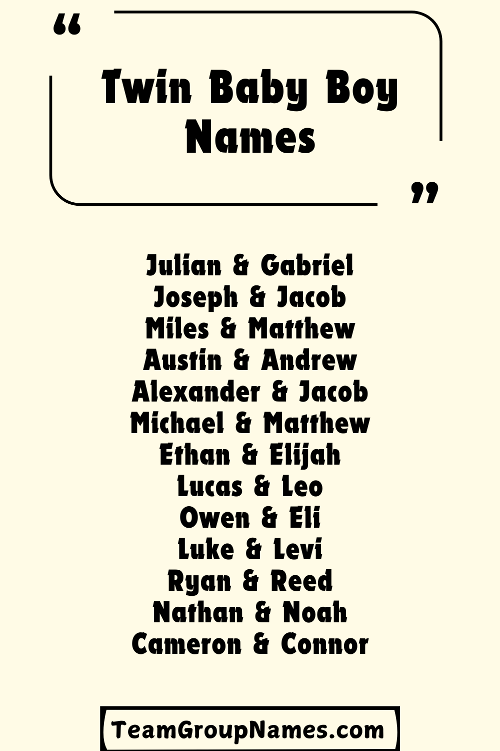 360+ Twin Boy Names - Amazing Pairs (From Classic to Cool!)