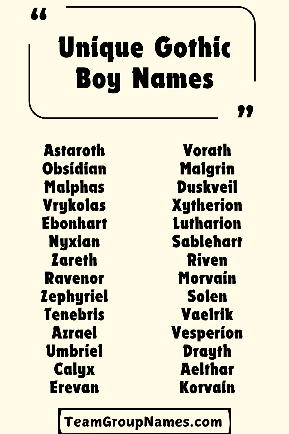 360+ Gothic Boy Names (Plus The Stories Behind Them!)