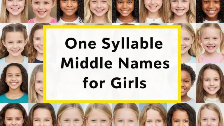 300+ One Syllable Middle Names for Girls (Short, Sweet, and Meaningful ...