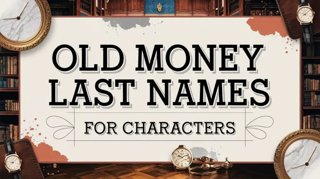 300+ Old Money Last Names for Characters (Surnames That Whisper Wealth ...