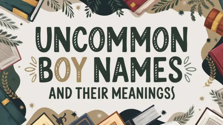 300+ Uncommon Boy Names and their Meanings