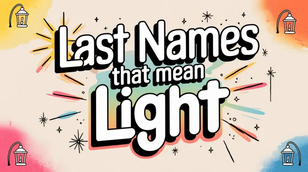 Last Names That Mean Light (200+ Illuminating Surnames)
