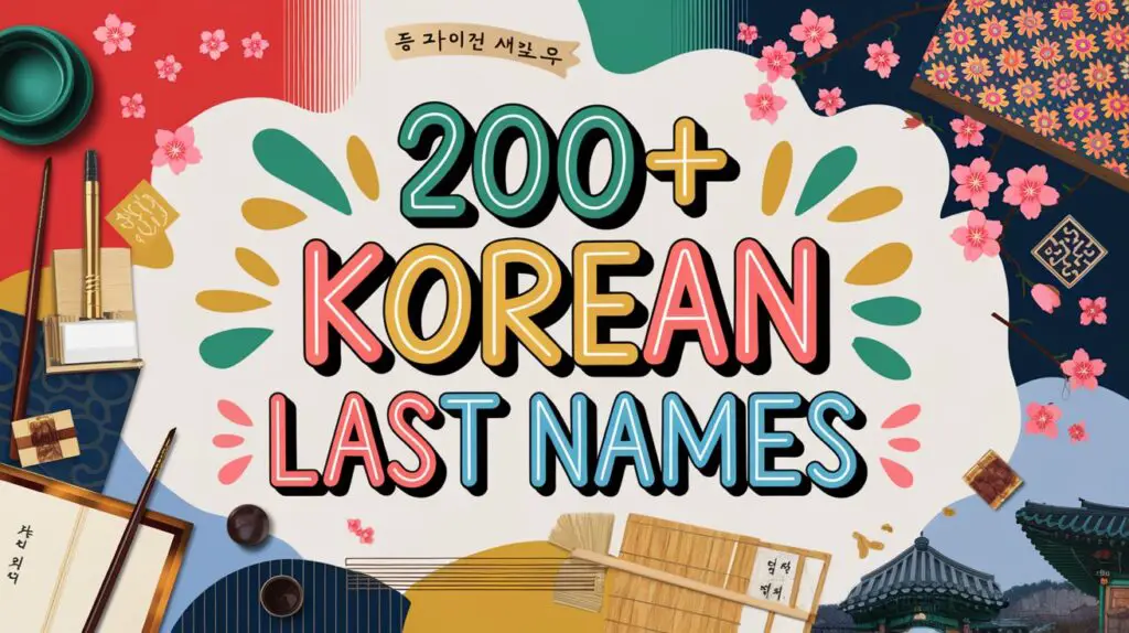 200+ Unique Korean Last Names (with Meanings, Origins & Cultural ...